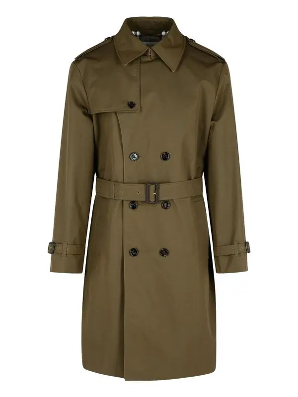 Burberry Cotton-nylon Blend Trench Coat - Green