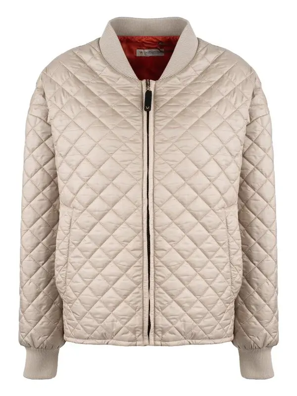 Max Mara Reversible Padded Bomber Jacket - Orange, Beige