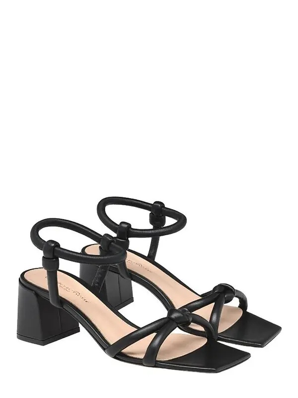 GIANVITO ROSSI Juno 55 Sandal - Black Nappa Leather