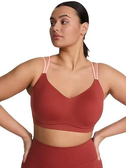 Victoria's Secret Vsx Elevate™ Chroma Contours Plunge Sports Bra - Red