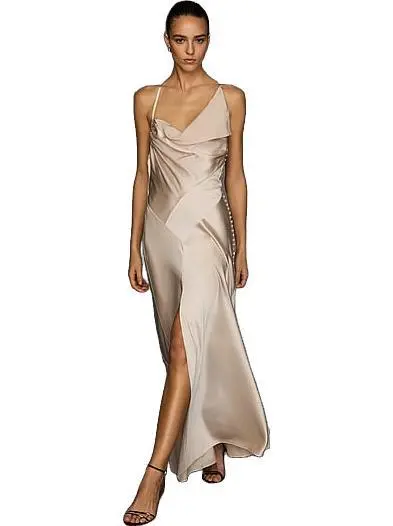 Victoria's Secret Atelier X Altuzarra X Satin Bias-cut Dress - Beige