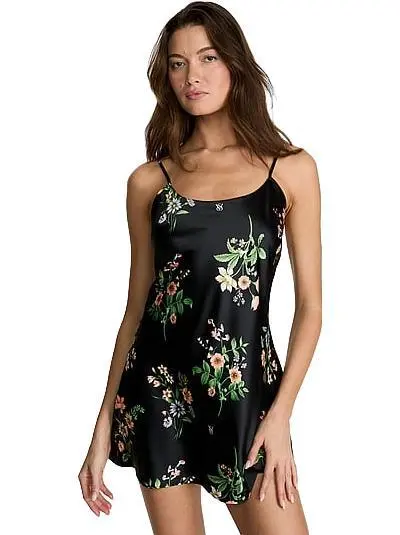 Victoria's Secret Signature Satin Slip Dress - Floral
