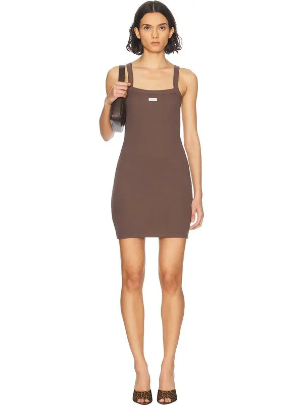 Alexander Wang Waffle Cami Dress - Chocolate Brown