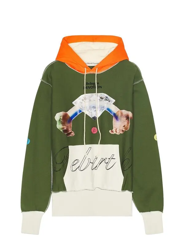 ADVISORY BOARD CRYSTALS Birthstone Hooded Sweatshirt - Green