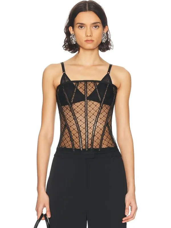 Dolce & Gabbana Strapless Corset Top - Black