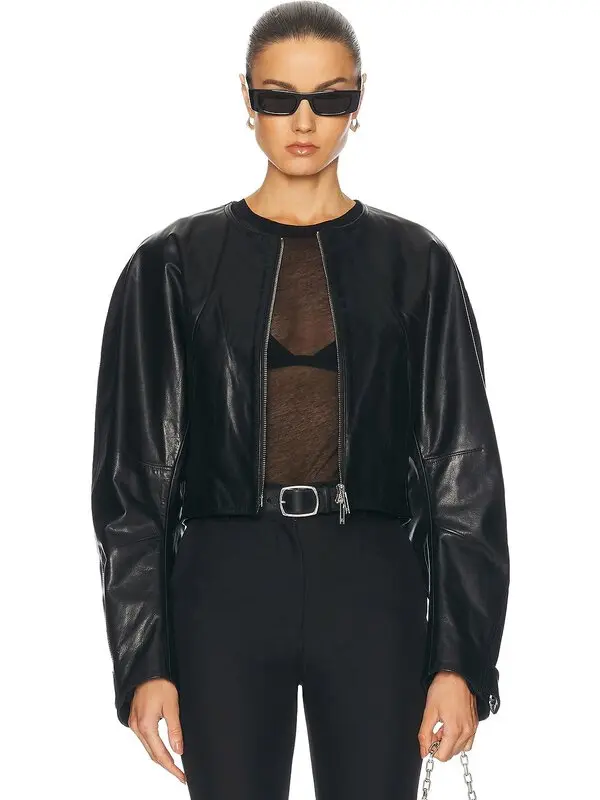 Helmut Lang Articulated Leather Jacket - Black