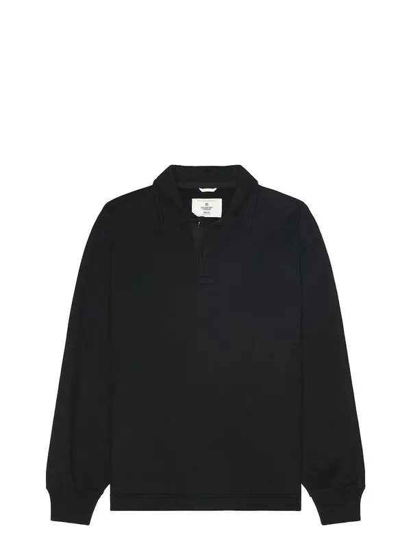 Reigning Champ Midweight Terry Rugby Sweater - Black
