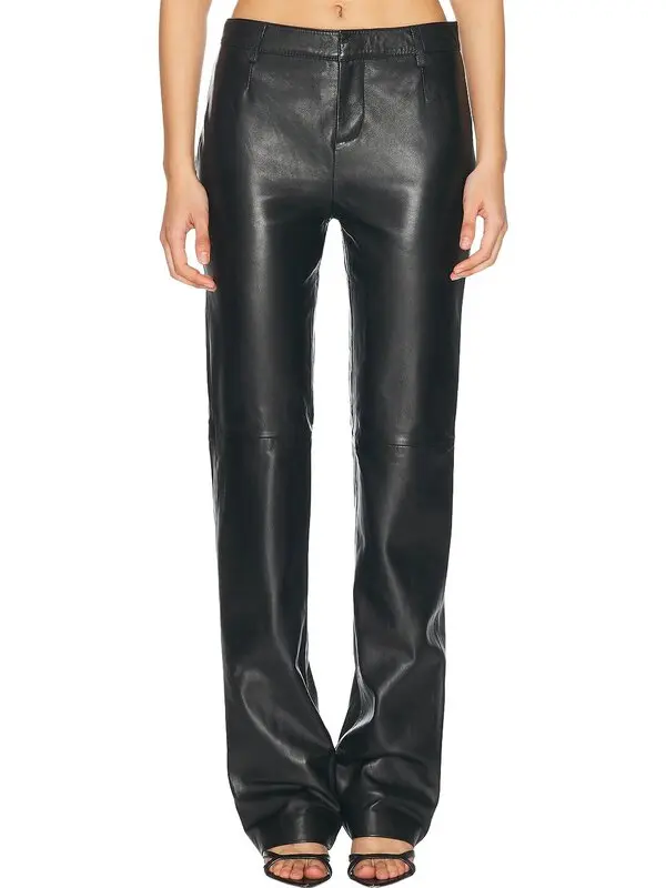 Retrofete Adelina Leather Pant - Black