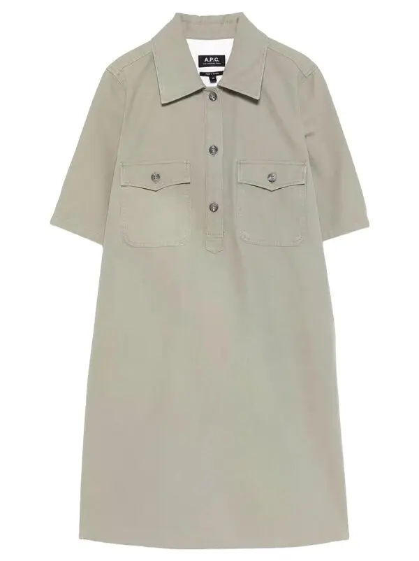 A.p.c. Selia Mini Dress - Green