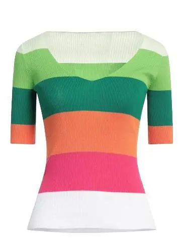 ROBERTO COLLINA Striped V-neck Sweater - Green