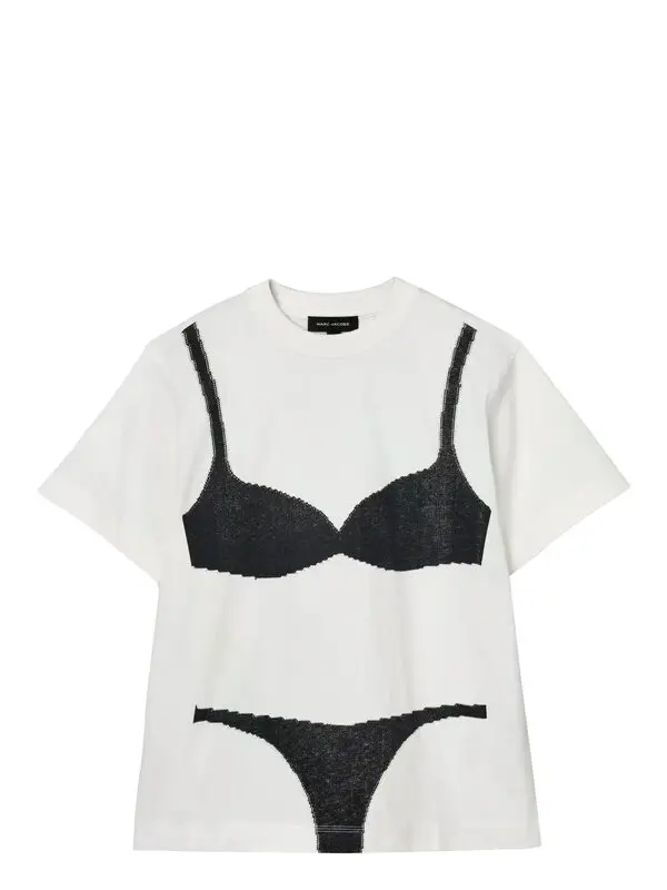 Marc Jacobs Bra Jacquard T-shirt - White