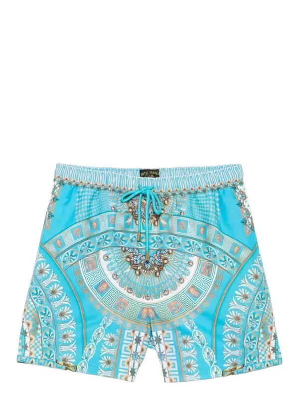 Camilla Temple Of Light Swim Shorts - Blue
