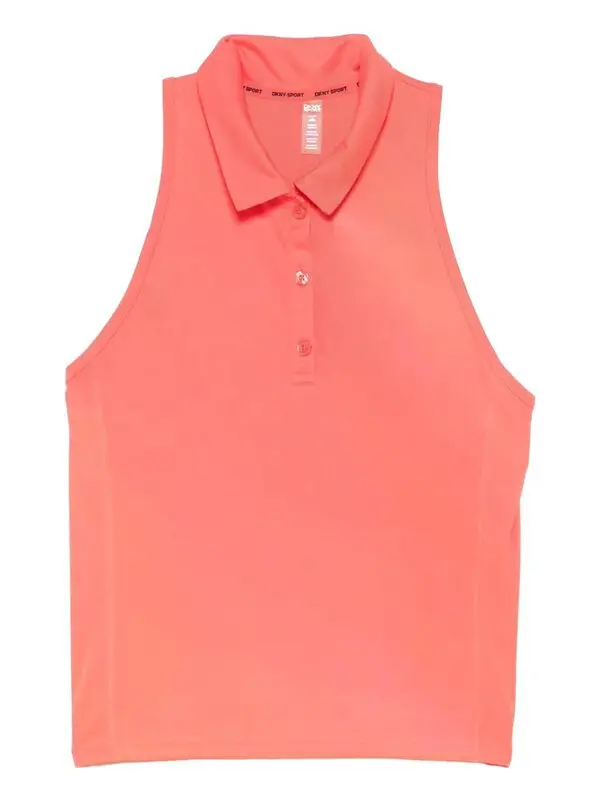 Dkny Racerback Polo Tank Top - Orange
