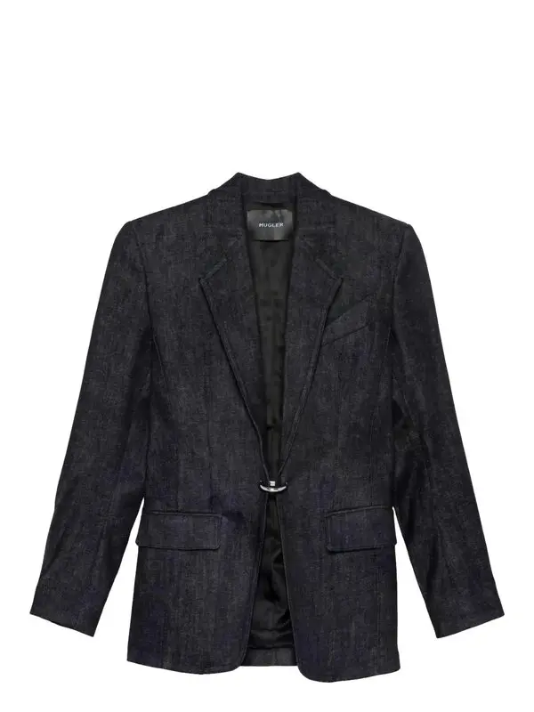 MUGLER Pierced Tailored Blazer - Blue