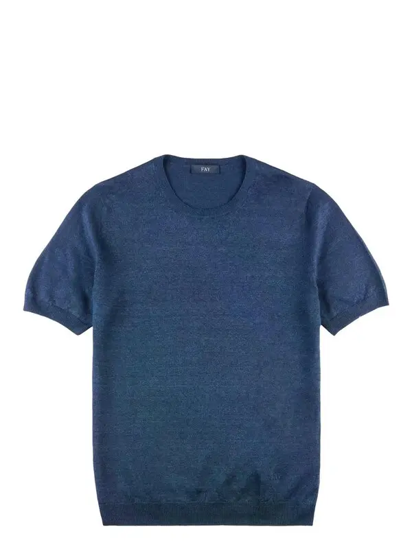FAY Knitted T-shirt - Blue