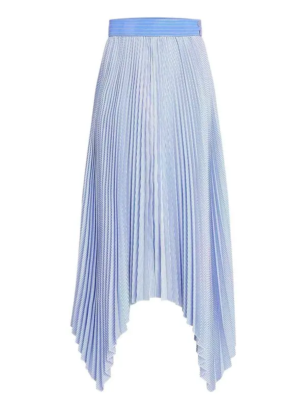 Karl Lagerfeld Asymmetric Pleated Skirt - Blue