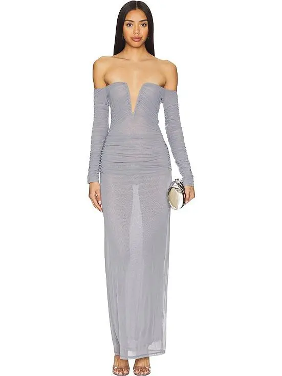 House Of Harlow 1960 X Odella Maxi Dress - Ash Blue