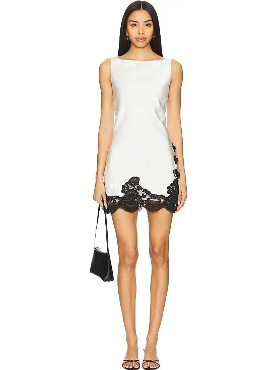 STONE COLD FOX X Camila Mini Dress - Ivory & Black