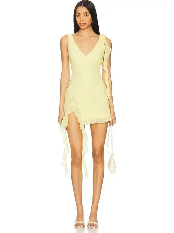MORE TO COME Myla Mini Dress - Baby Yellow