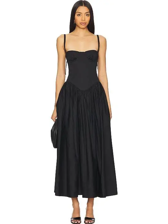 Tularosa Emma Midi Dress - Black