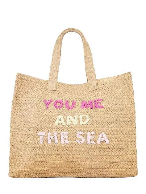 BTB LOS ANGELES You Me And The Sea Tote - Sand Fuchsia & Petal