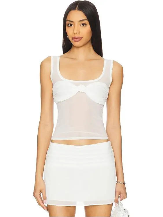 LOVERS AND FRIENDS Nani Sheer Top - White
