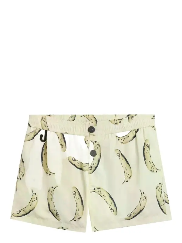 Jacquemus Banana-print Shorts - Neutrals