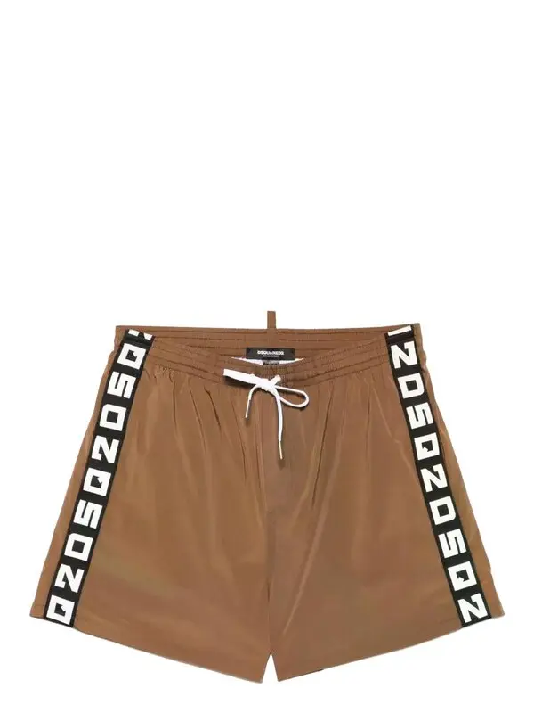Dsquared2 Boxer Midi Swim Shorts - Brown
