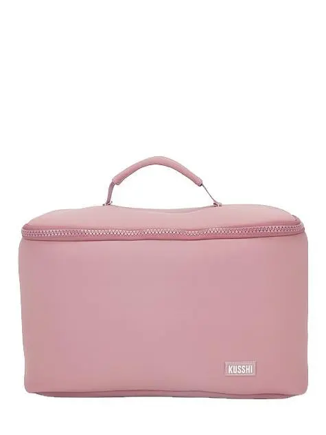 KUSSHI Neoprene Large Train Case - Mauve & Stone
