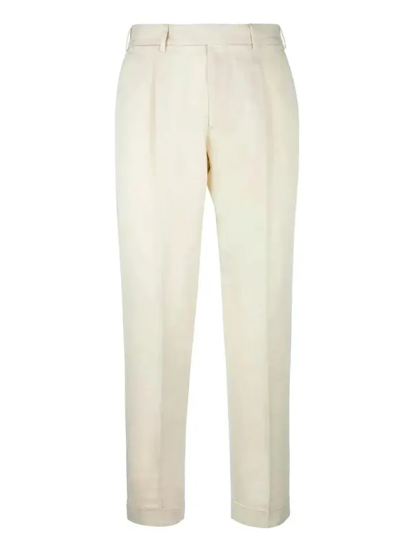 PT TORINO Pressed-crease Tapered Trousers - Neutrals