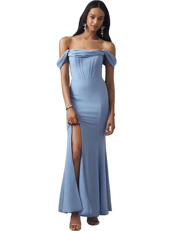 Dress The Population Melania Gown - Sky Blue
