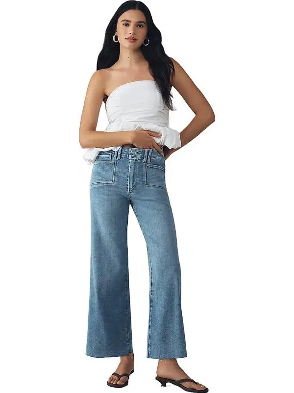 Paige High-rise Wide-leg Cropped Jeans - Bebop