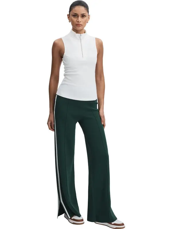 The Upside Freya Stripe Knitted Joggers - Green