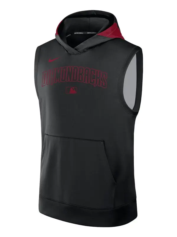 Nike Mlb Arizona Diamondbacks Sleeveless Pullover Hoodie - Black