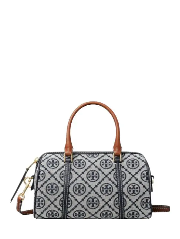 Tory Burch T Monogram Mini Barrel Bag - Navy Blue