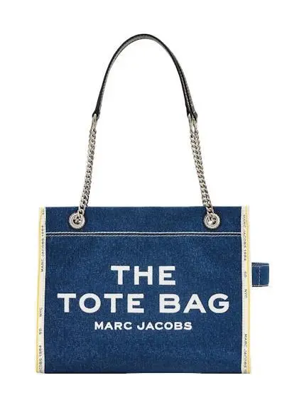 Marc Jacobs The Denim Chain Medium Tote - Dark Wash