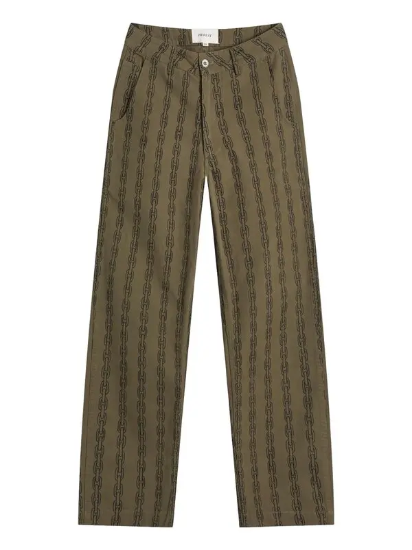 HERESY Chain Printed Trousers - Green