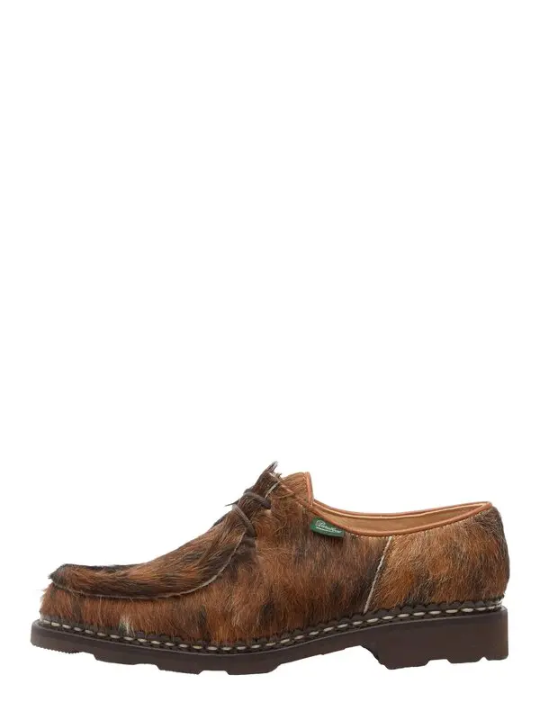 Paraboot Michael Cow Hair Derby Shoes - Brown