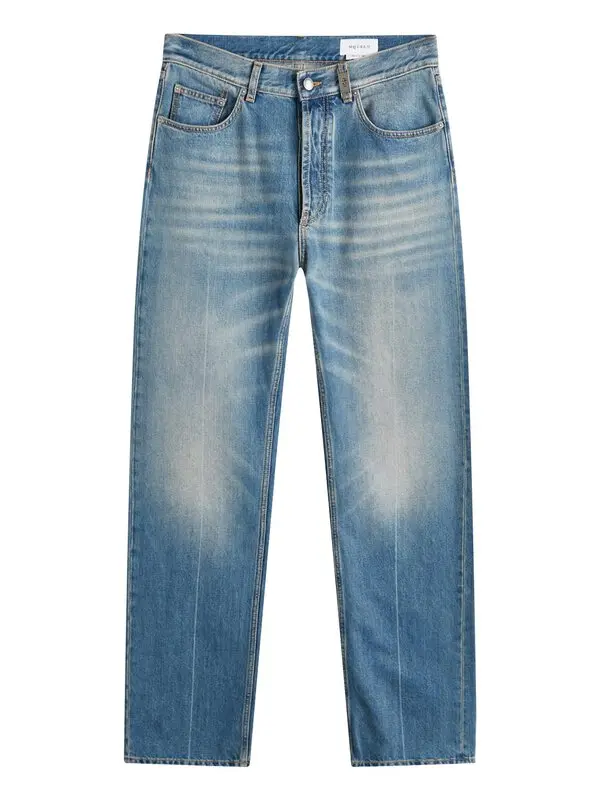 Alexander McQueen Straight Leg Denim Jeans - Blue Washed