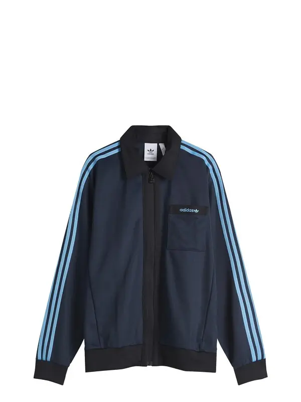 Adidas Cotton-blend Piqué Track Top - Aurora Ink