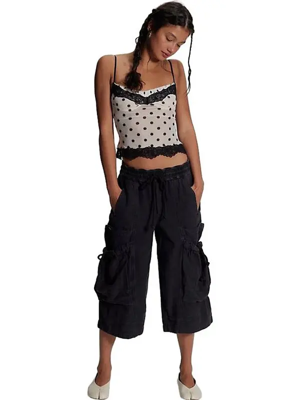 Free People Ashton Crop Pants - Washed Black
