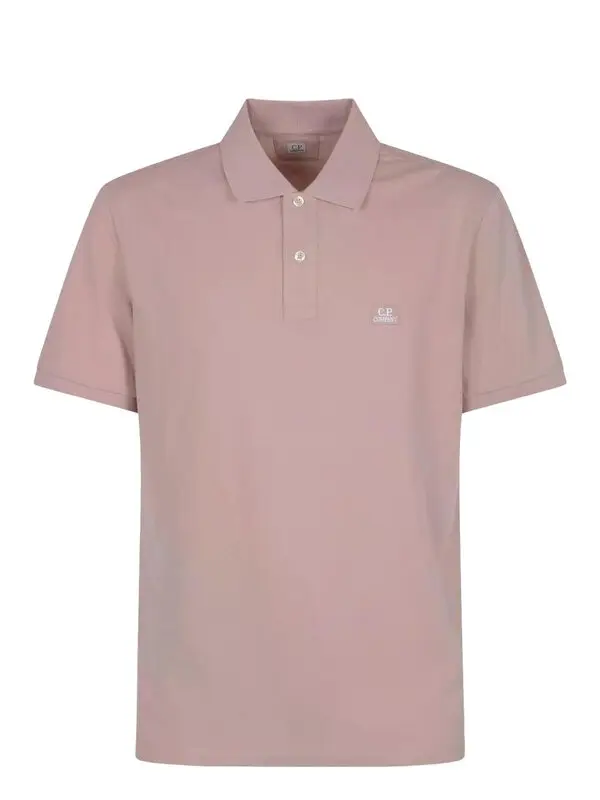 C.P. COMPANY Logo-patch Polo Shirt - Pink