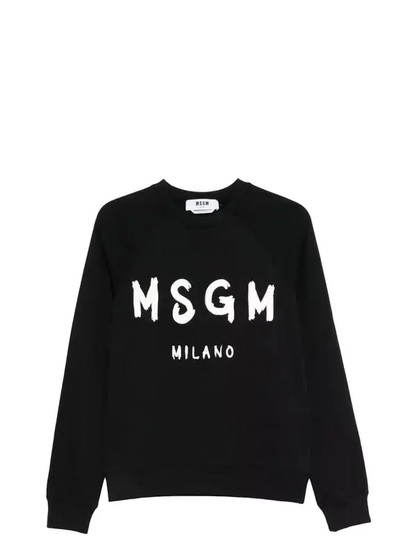 MSGM Logo-print Sweatshirt - Black