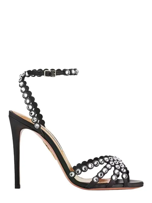 AQUAZZURA 105mm Tequila Sandals - Black