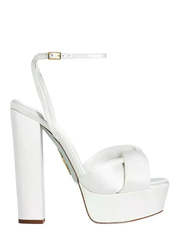 AQUAZZURA 140mm Olie Plateau Sandals - White