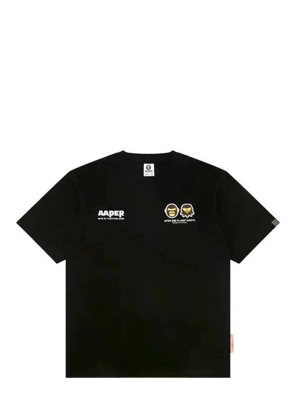 AAPE BY *A BATHING APE® Logo-print Cotton T-shirt - Black