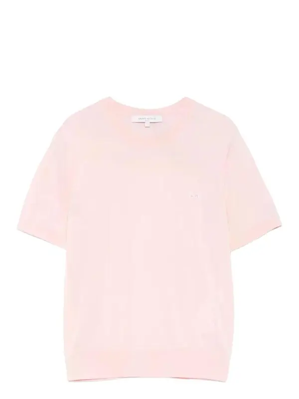 Maison Kitsuné Baby Fox-patch Knitted T-shirt - Pink