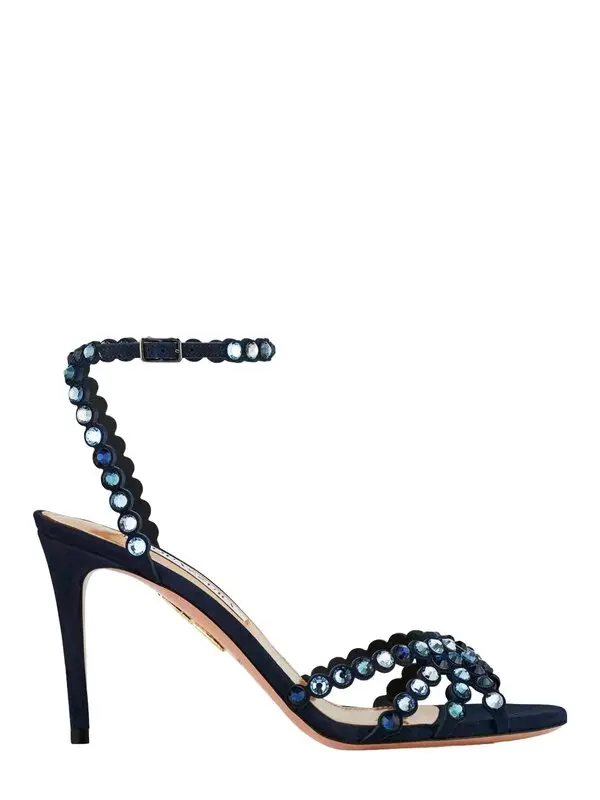 AQUAZZURA 85mm Tequila Sandals - Blue