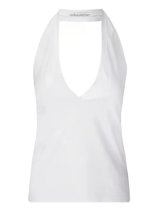 STEFANO MORTARI Open-back Tank Top - White