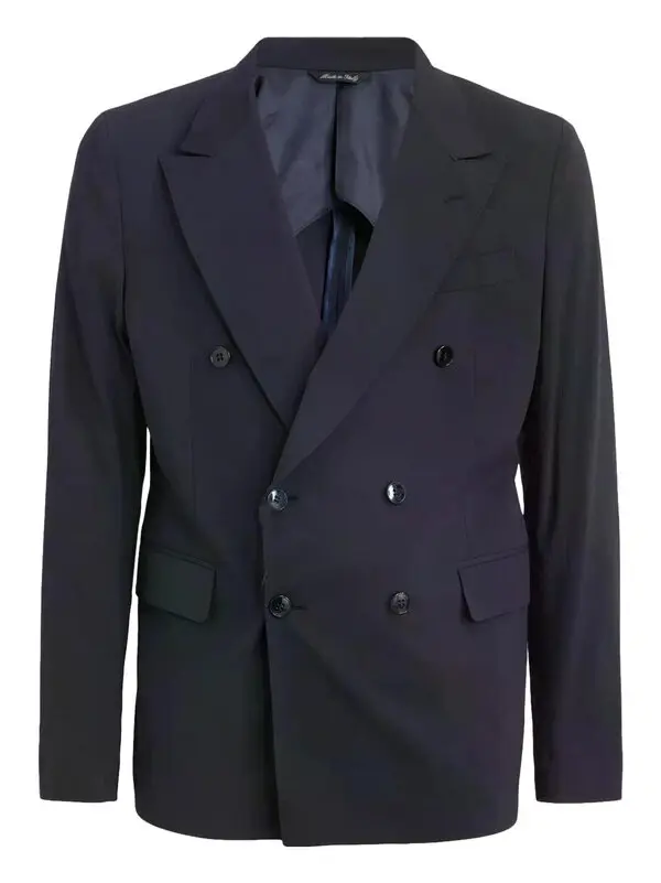Brian Dales Double-breasted Blazer - Blue